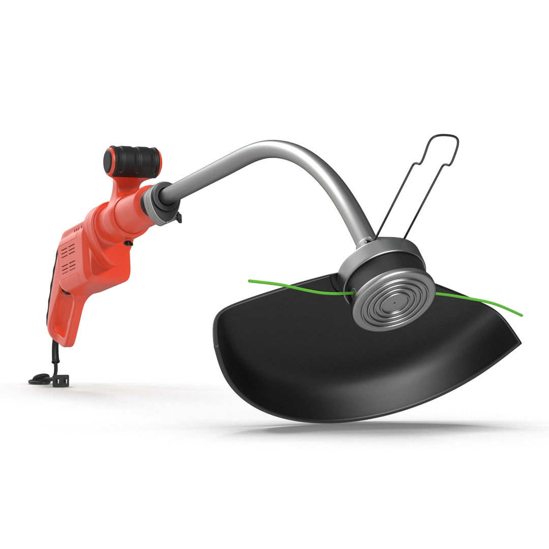 3d model electric lawn trimmer modeled