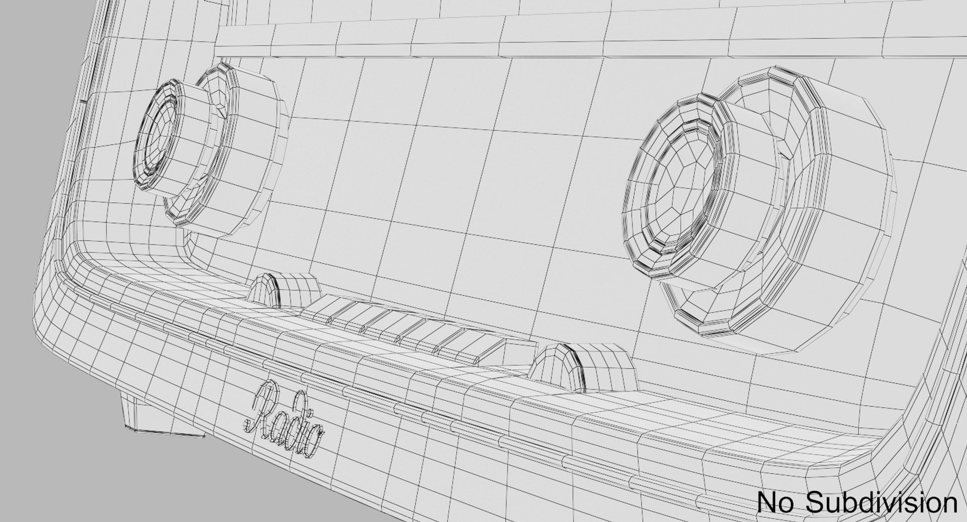 3d model vintage radio