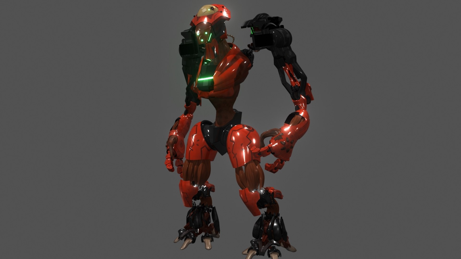 3D 3ds Max robot mecha machine