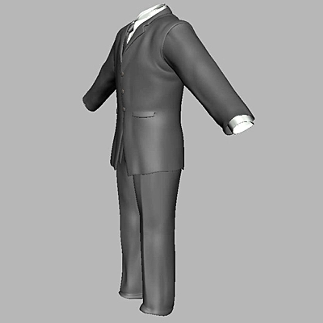 3d Man Suit Model