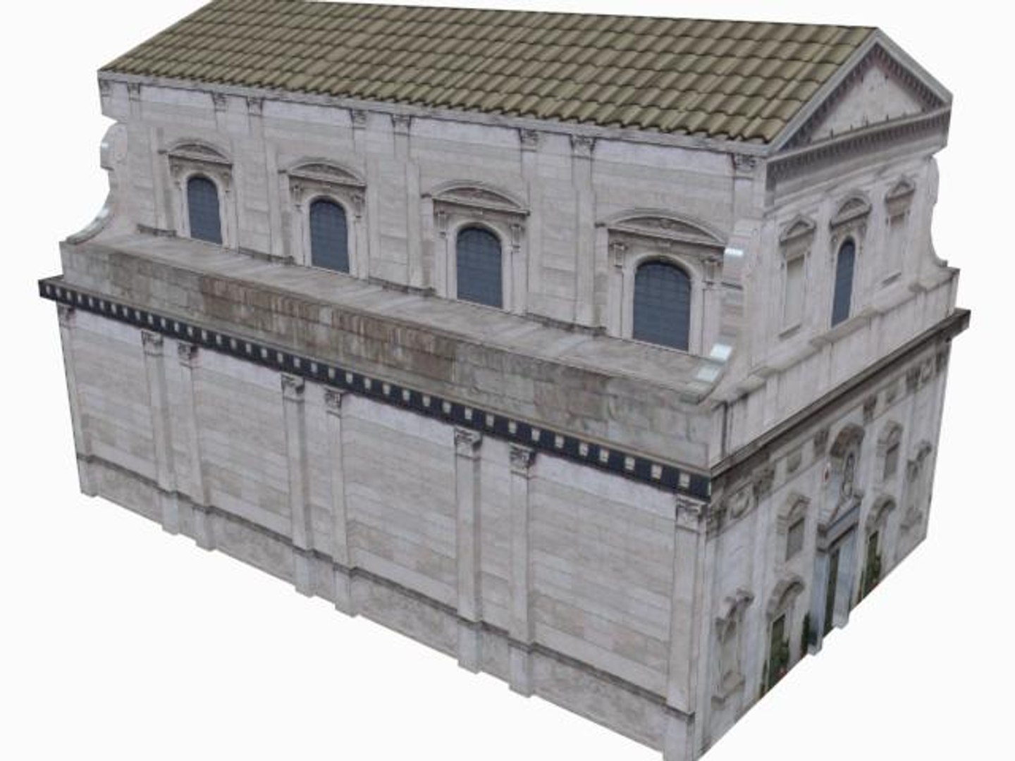 old vatican european church building 3d model