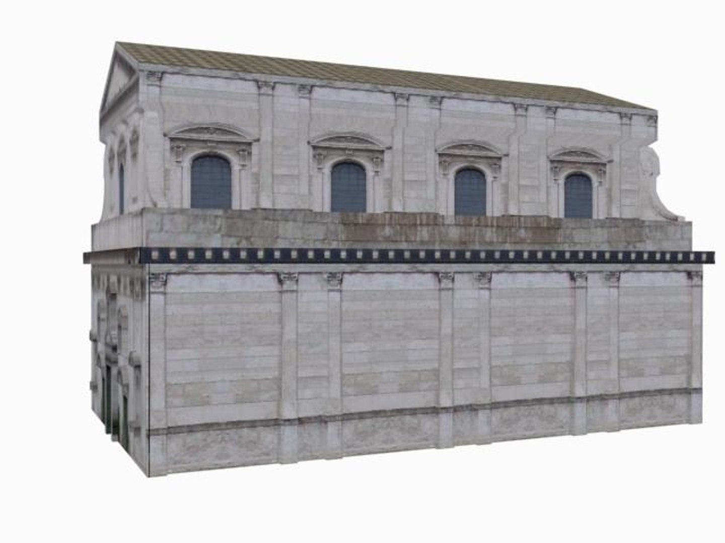 old vatican european church building 3d model