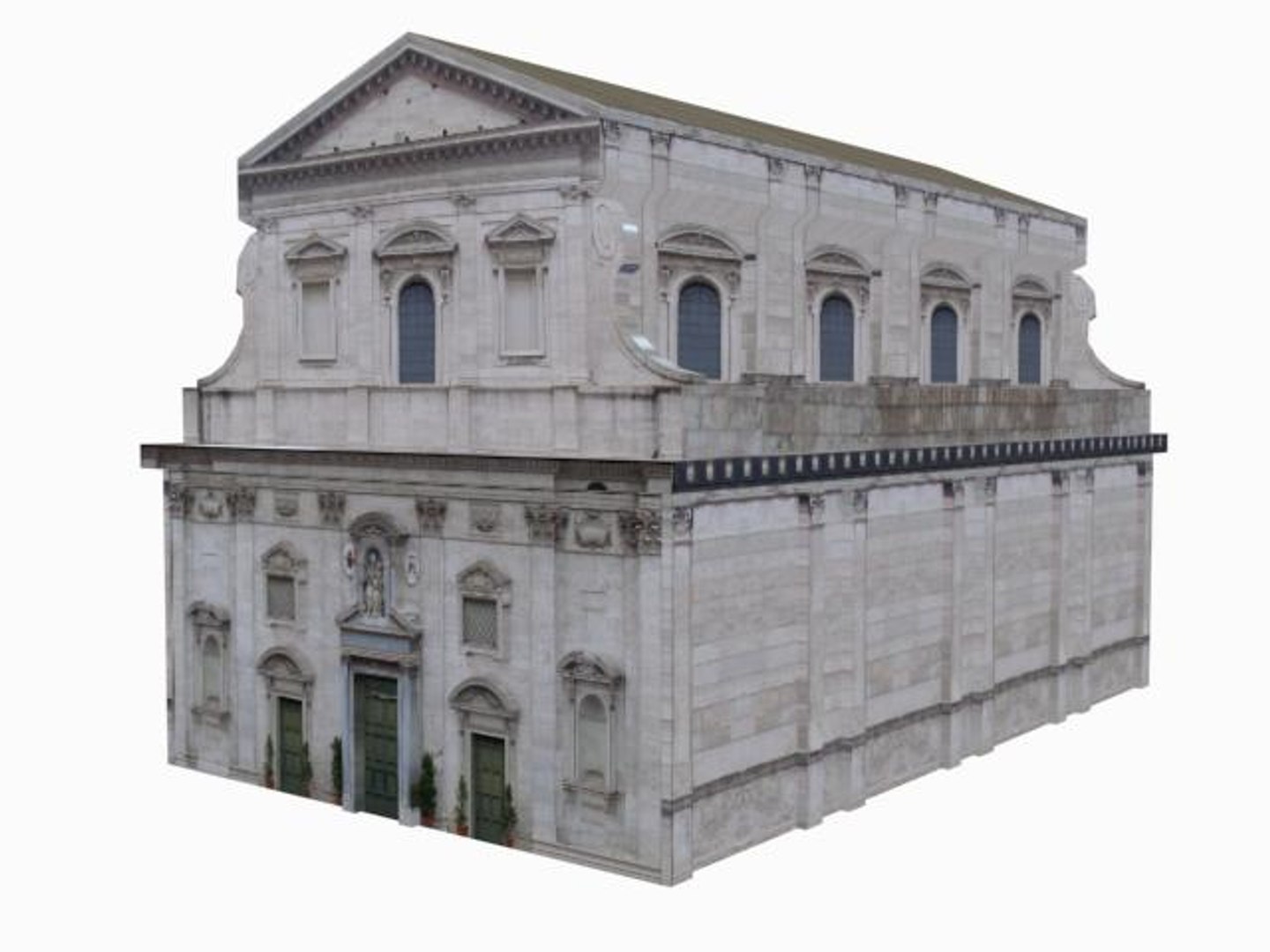 old vatican european church building 3d model