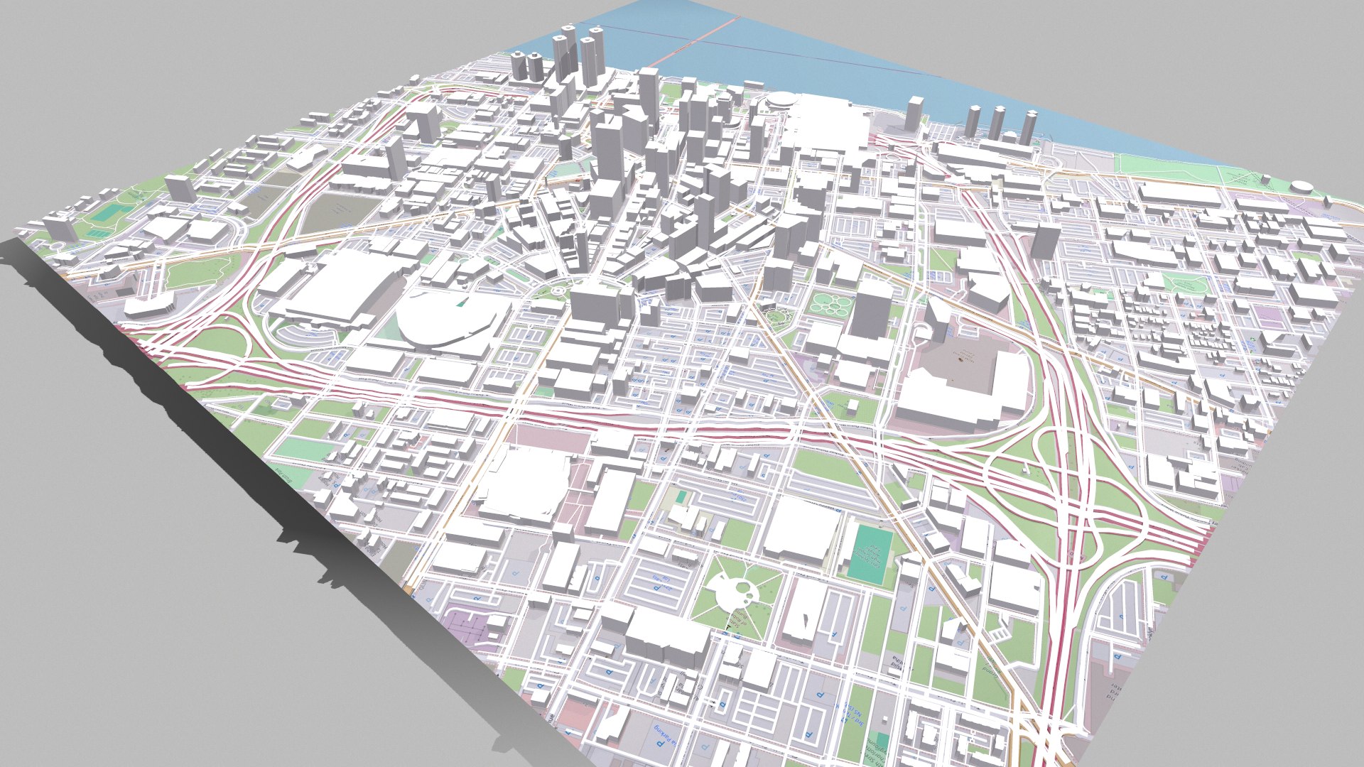 3D Citycape Detroit United States Model - TurboSquid 2245219