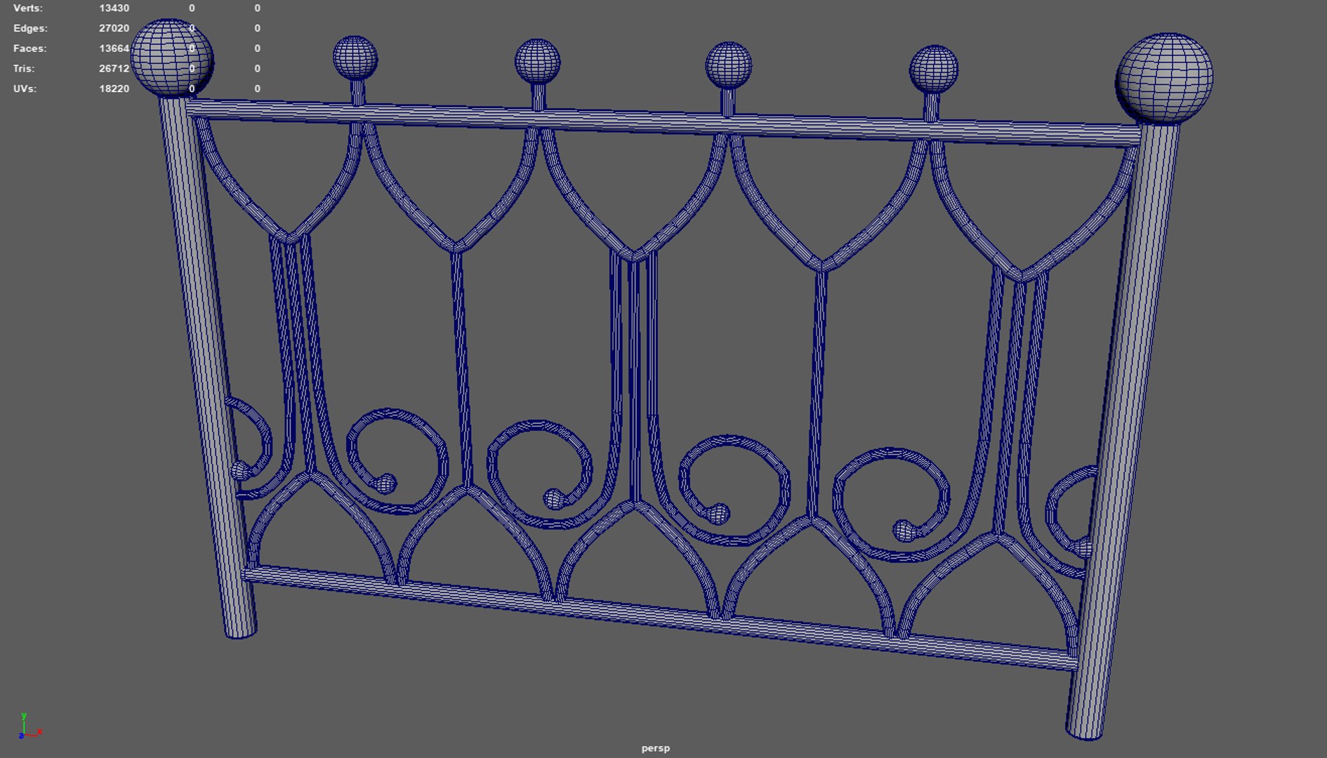 Fence 012 Model - TurboSquid 1999179