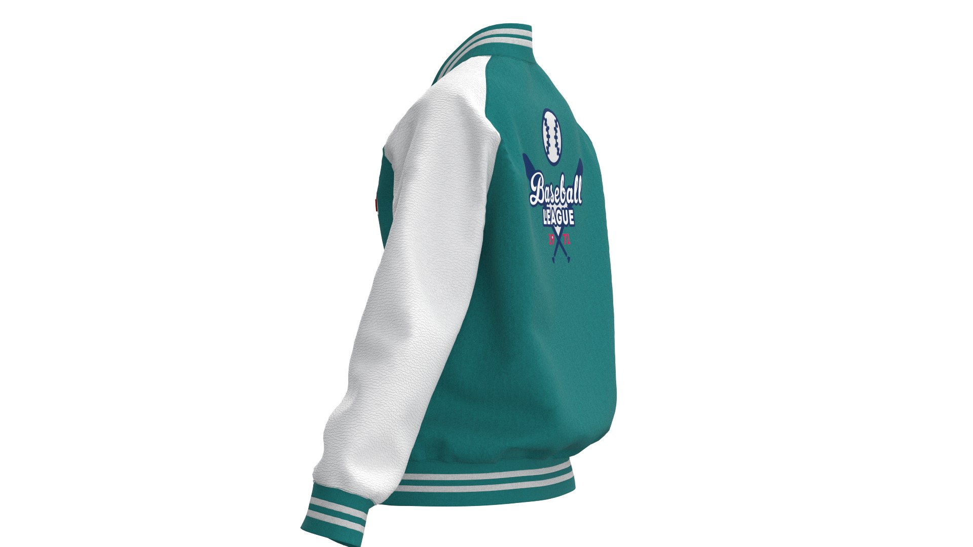 Female Raglan Varsity Jacket 3D Model - TurboSquid 2200684