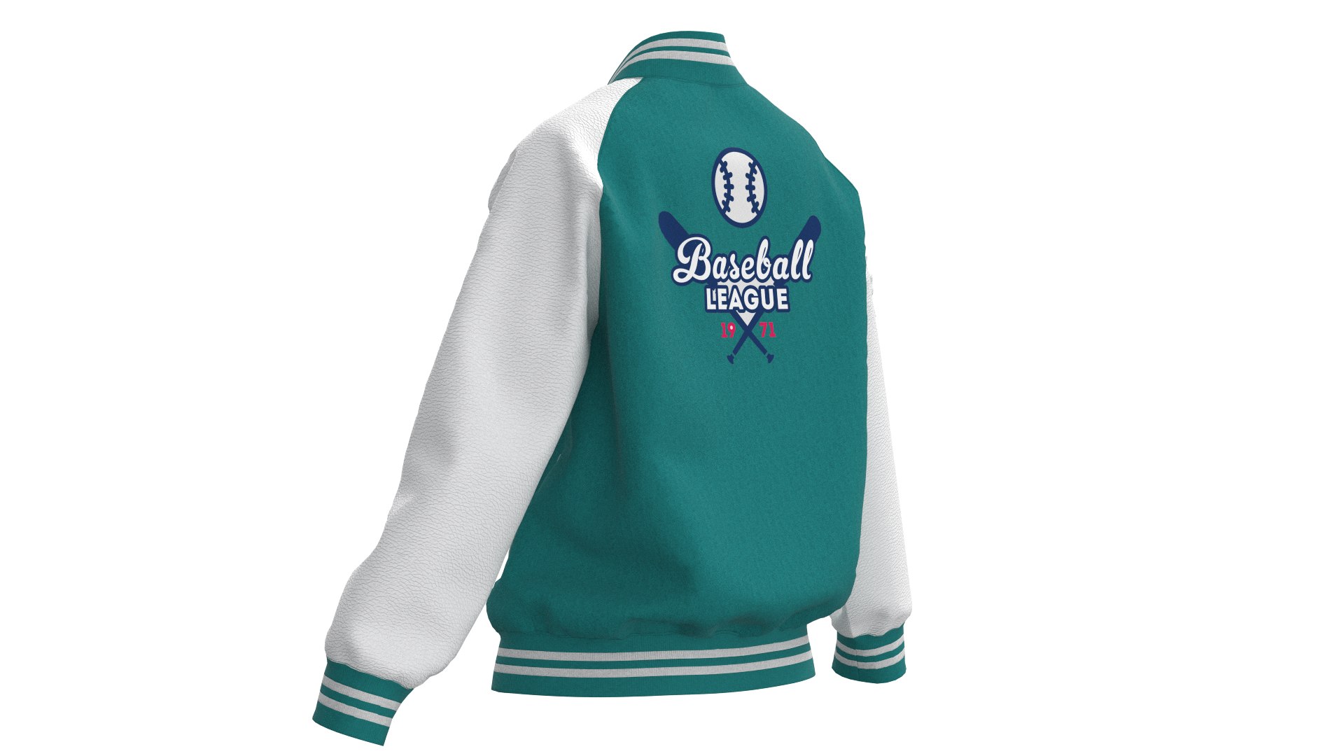 Female Raglan Varsity Jacket 3D Model - TurboSquid 2200684