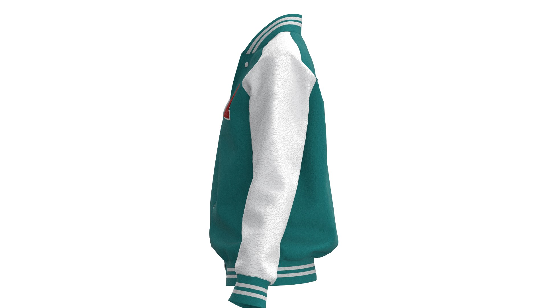 Female Raglan Varsity Jacket 3D Model - TurboSquid 2200684
