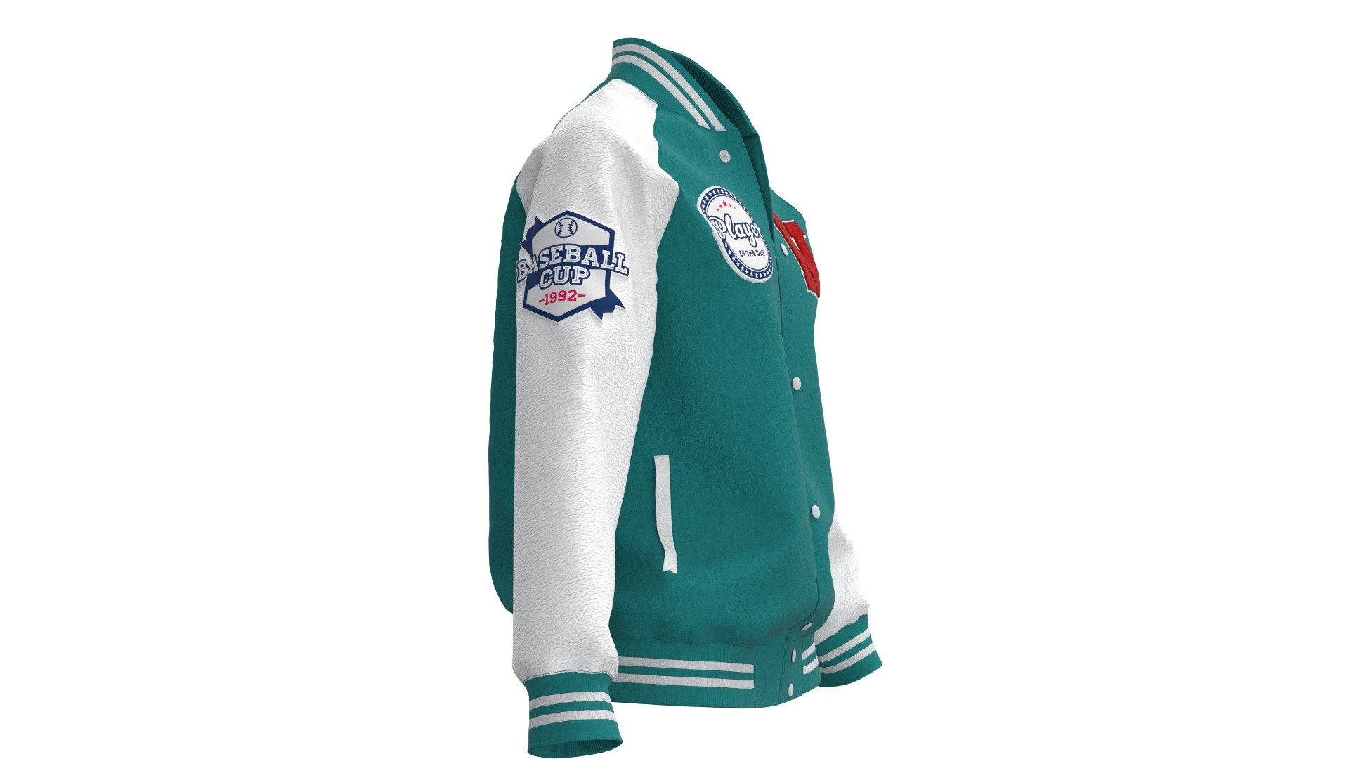 Female Raglan Varsity Jacket 3D Model - TurboSquid 2200684