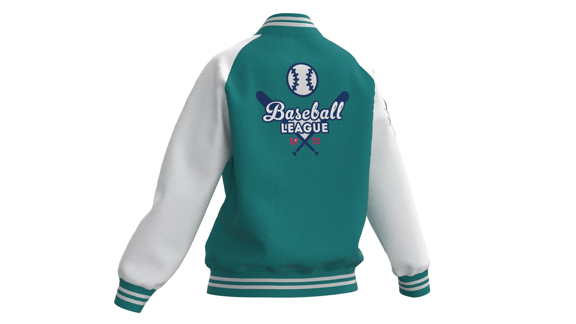 Female Raglan Varsity Jacket 3D Model - TurboSquid 2200684