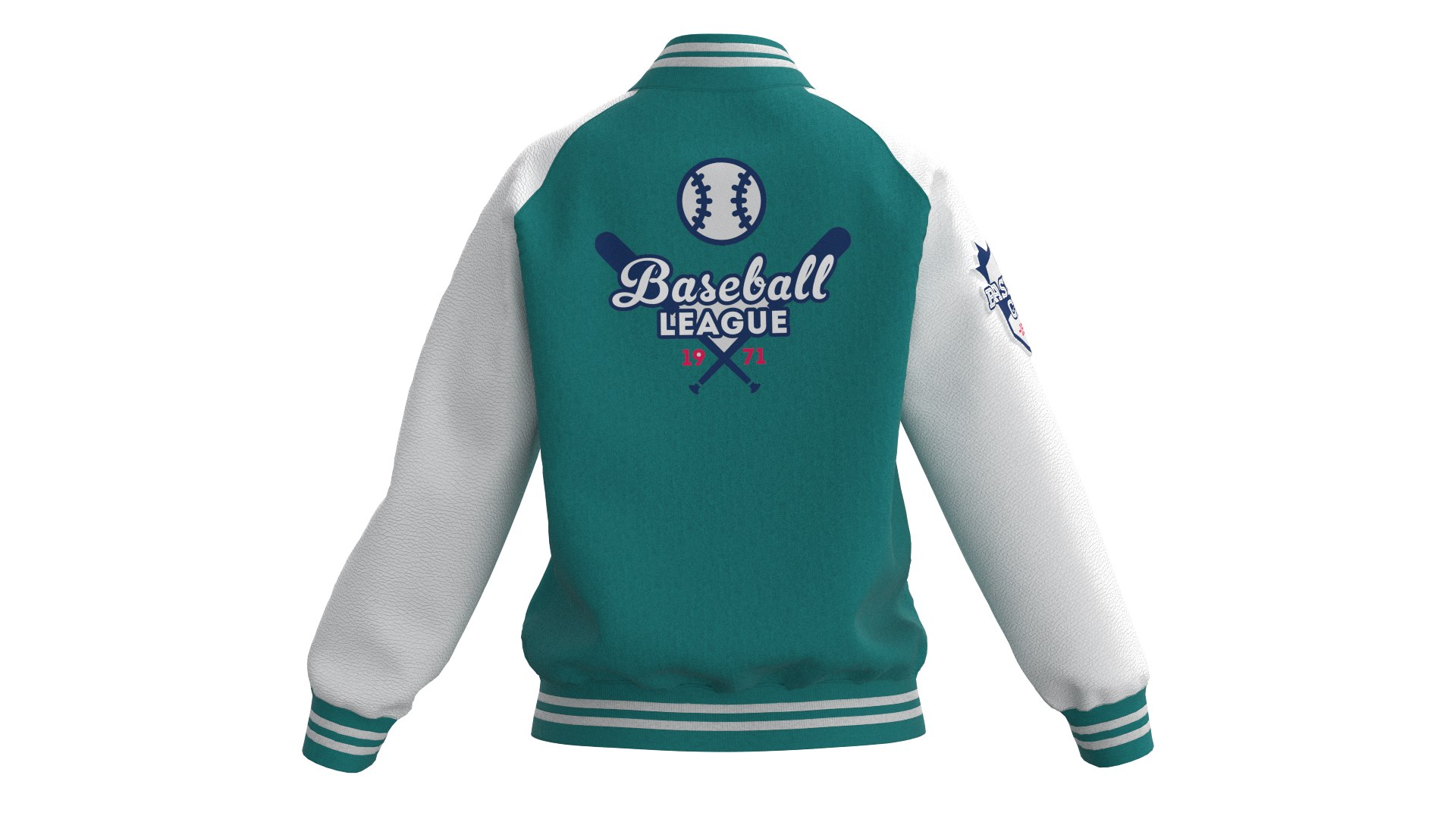 Female Raglan Varsity Jacket 3D Model - TurboSquid 2200684