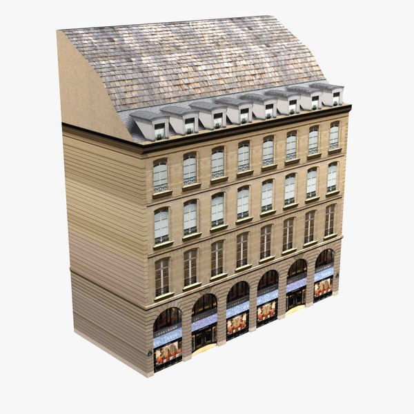 3d european building model