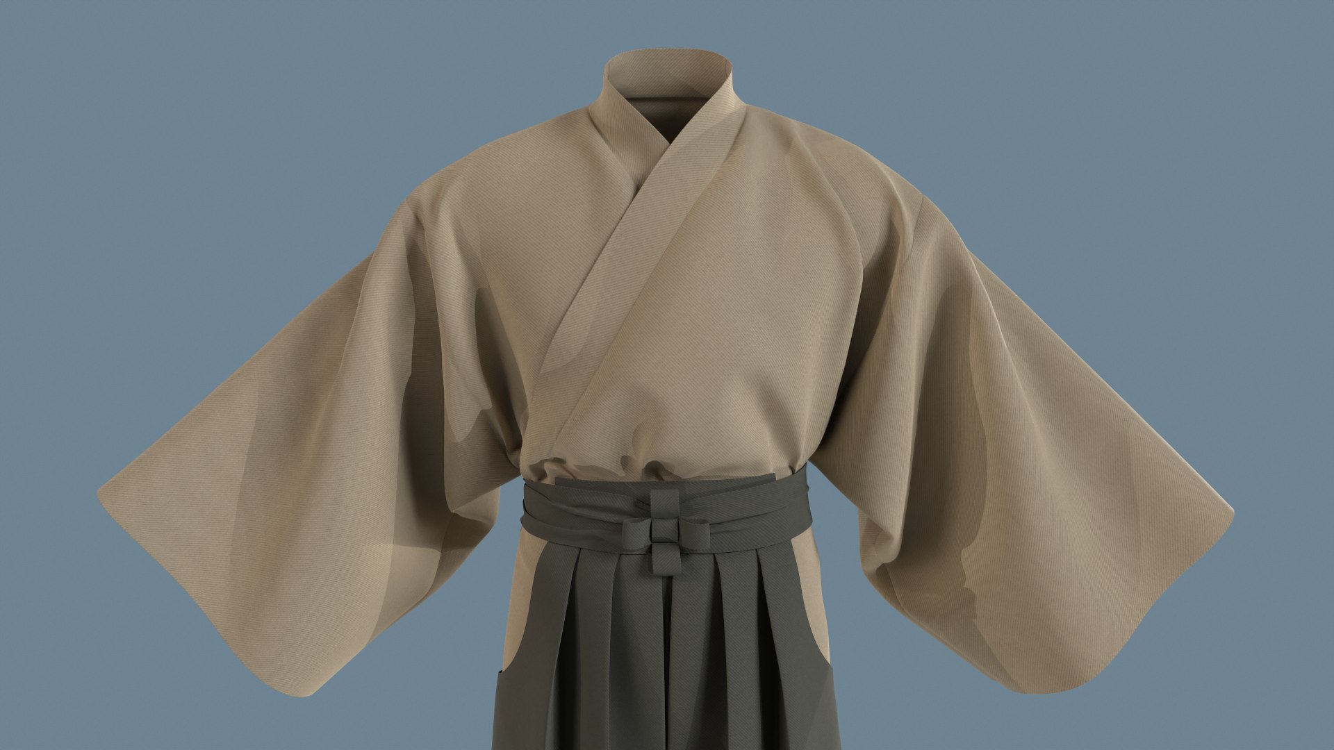 3D Samurai Hakama Model - TurboSquid 2265460