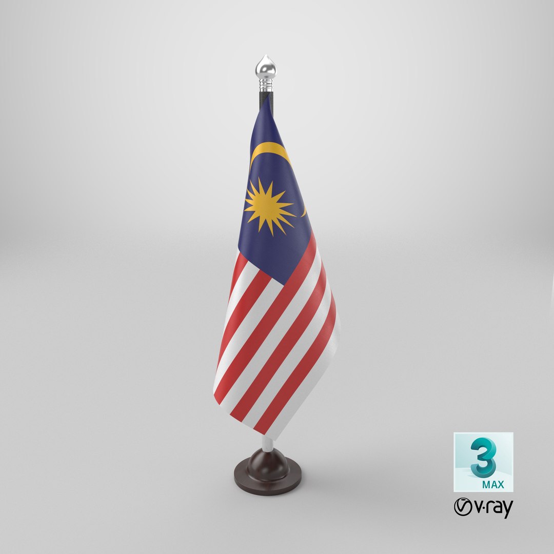 Malaysia Flag Stand(1) 3D Model - TurboSquid 2508131