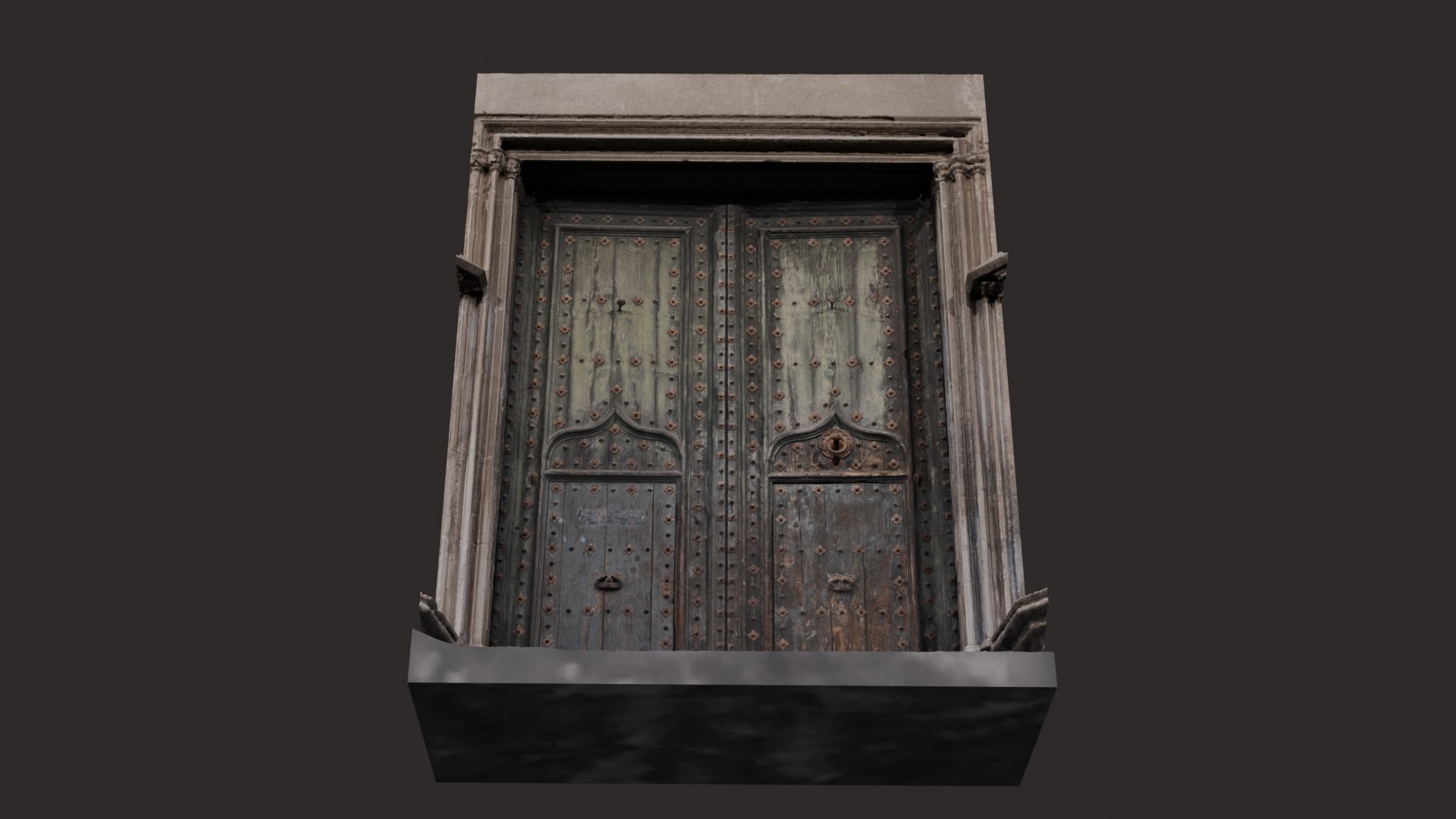 3D 3D Model Of Girona Church Door With Realistic Texture Model ...