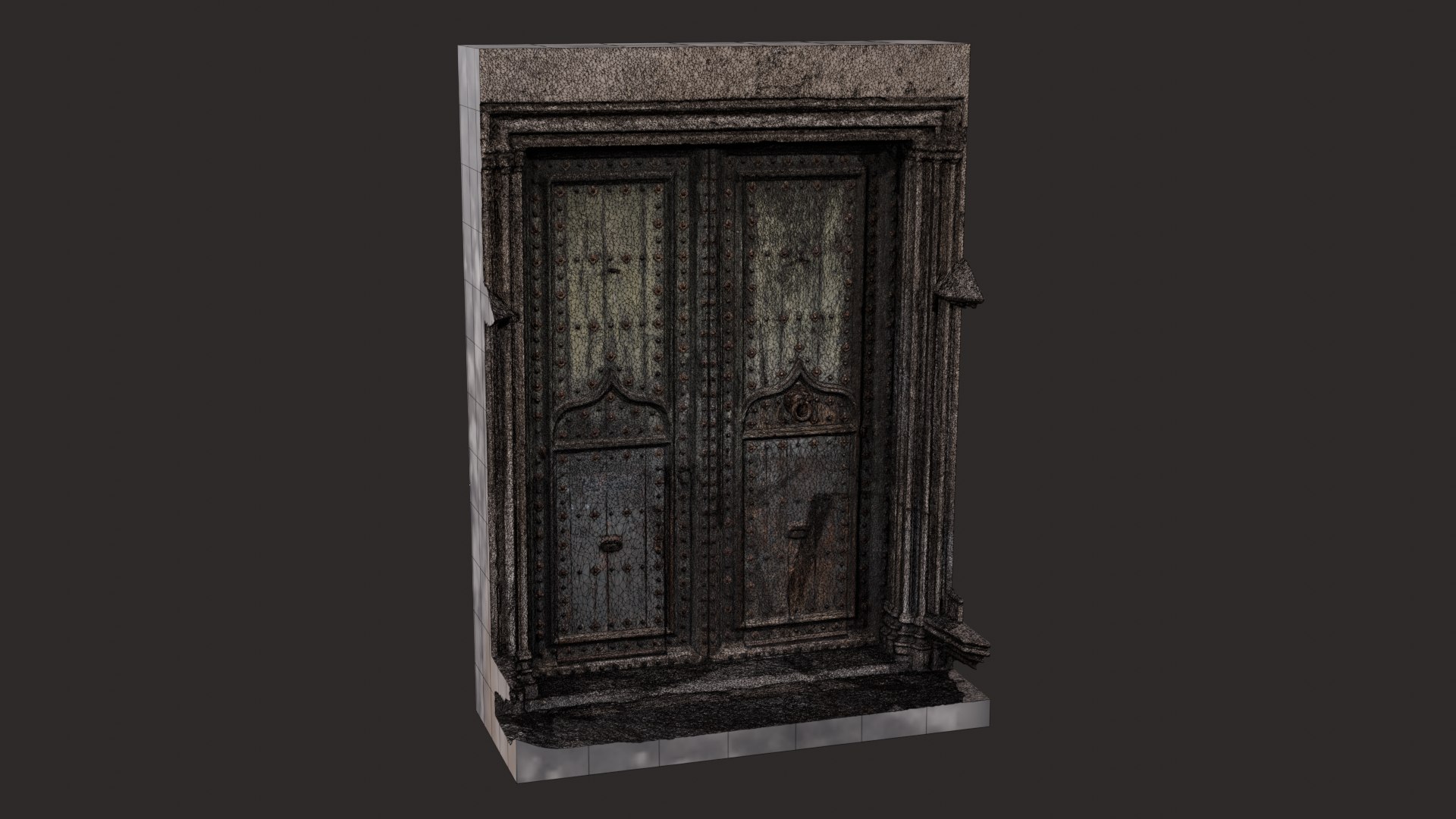 3D 3D Model Of Girona Church Door With Realistic Texture Model ...