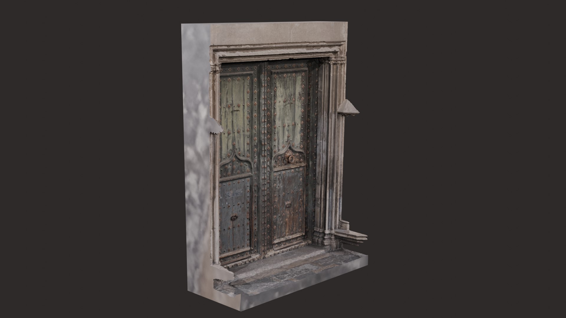 3D 3D Model Of Girona Church Door With Realistic Texture Model ...