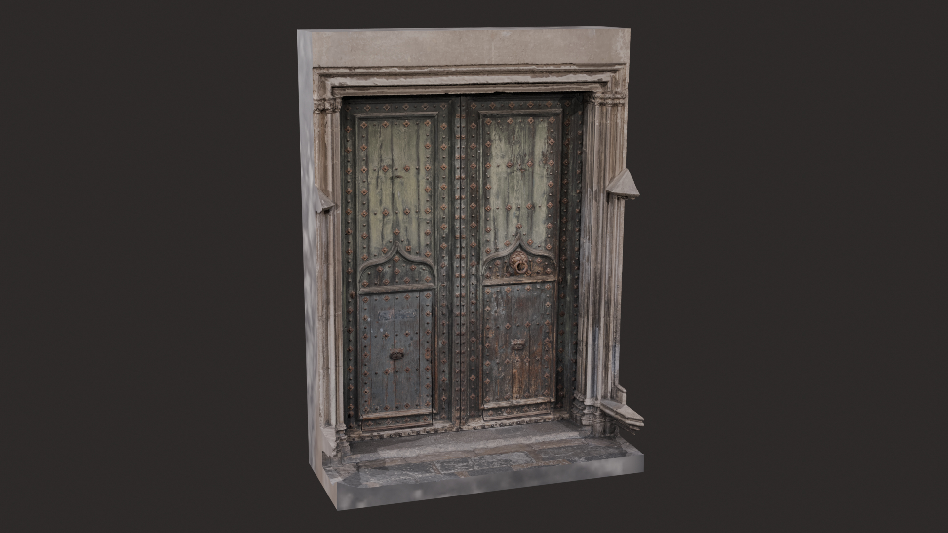 3D 3D Model Of Girona Church Door With Realistic Texture Model ...