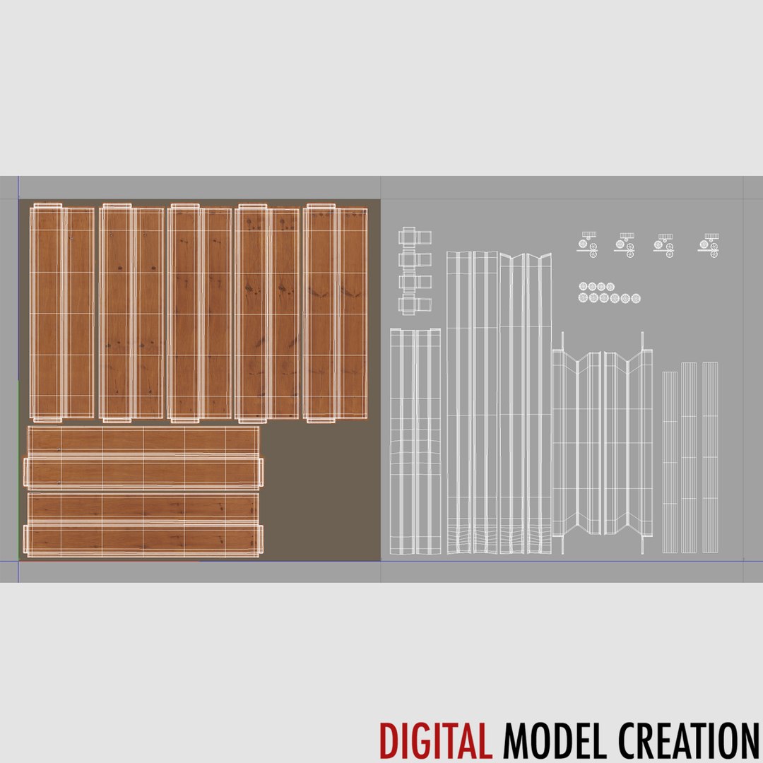 Set Table Furniture Bistros 3d Obj
