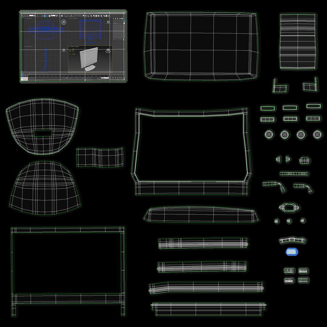 3d Lcd Monitor Model