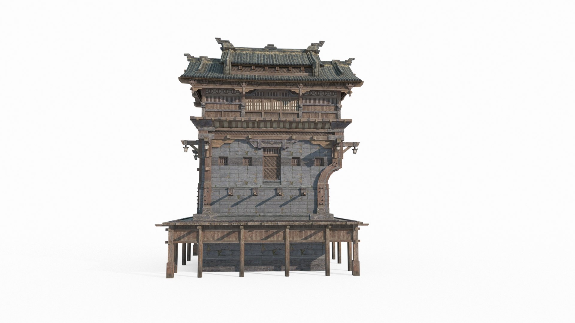 Ancient Asian Architectural Defense Buildings 3D Model - TurboSquid 2090104