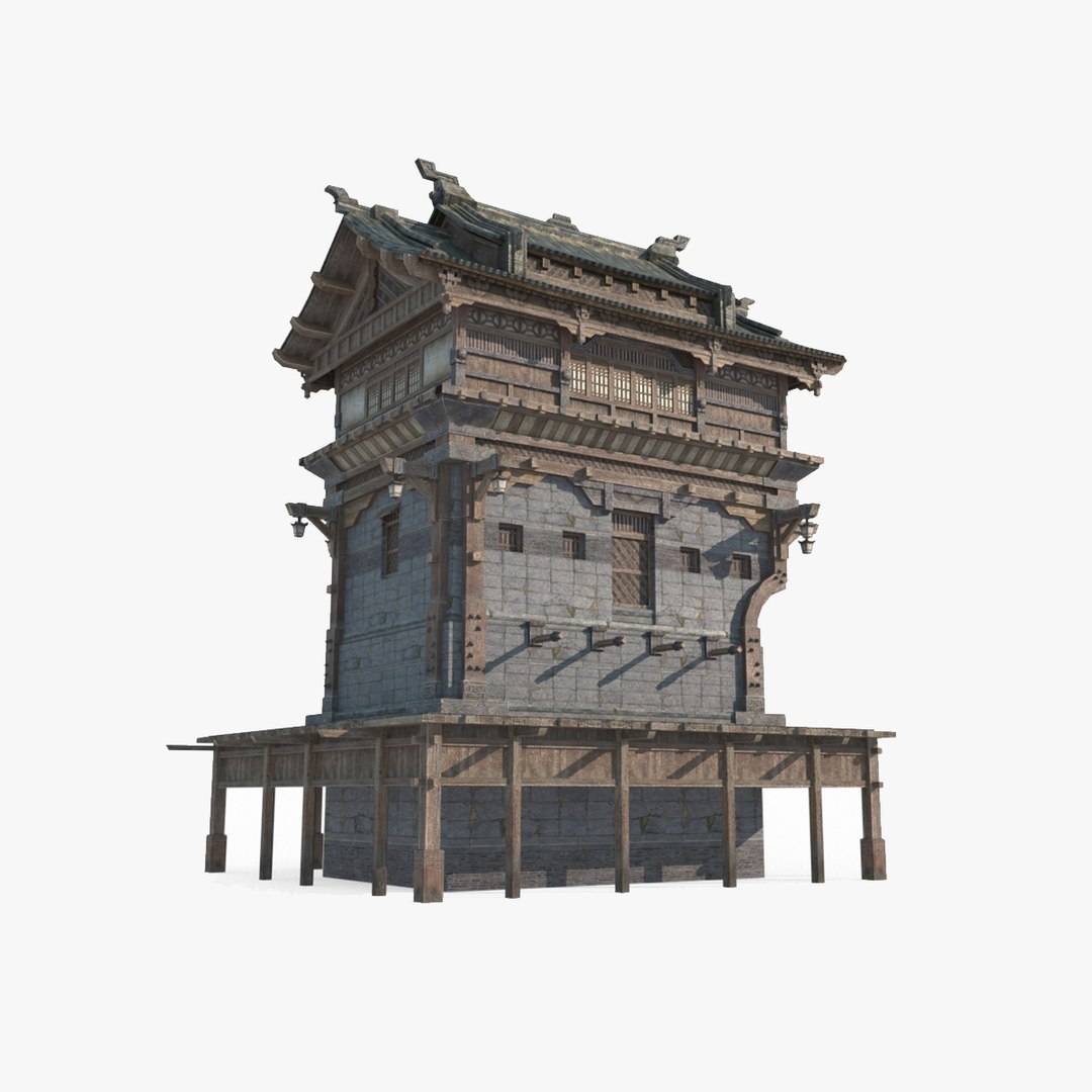 Ancient Asian architectural defense buildings 3D model - TurboSquid 2090104