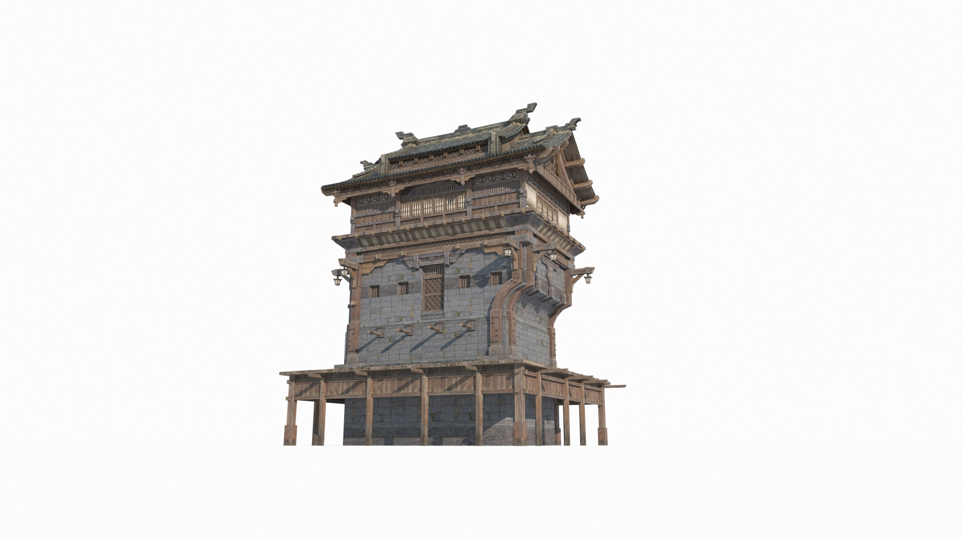 Ancient Asian Architectural Defense Buildings 3D Model - TurboSquid 2090104