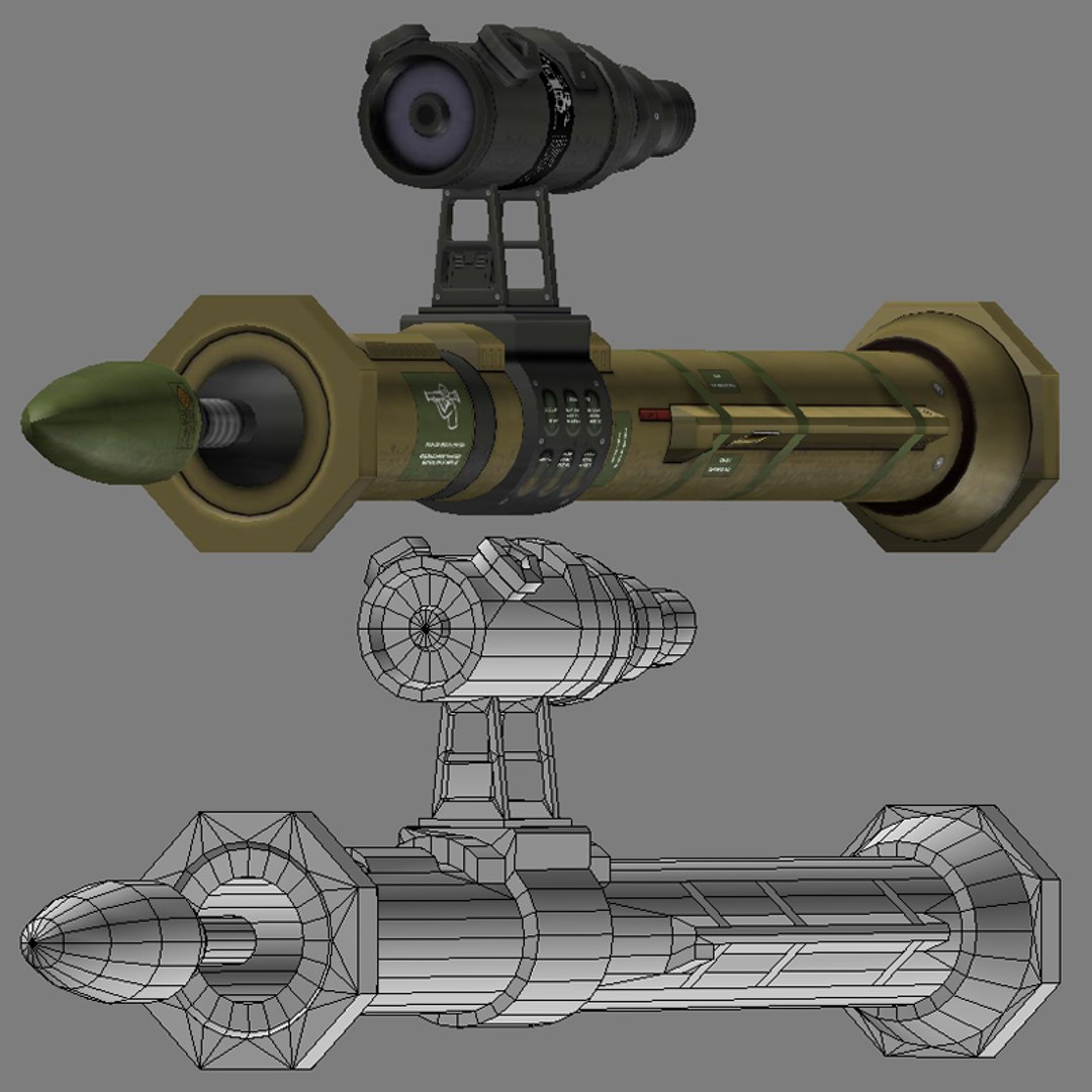 Tank-buster Rocket 3d Model