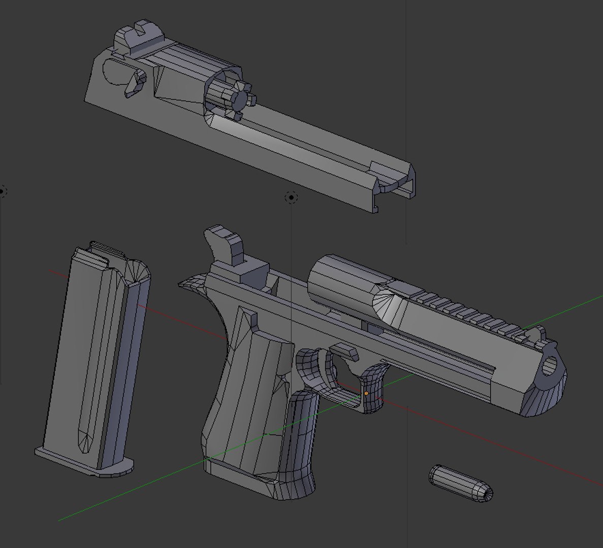 3D Pistol Desert Eagle Model - TurboSquid 1194929