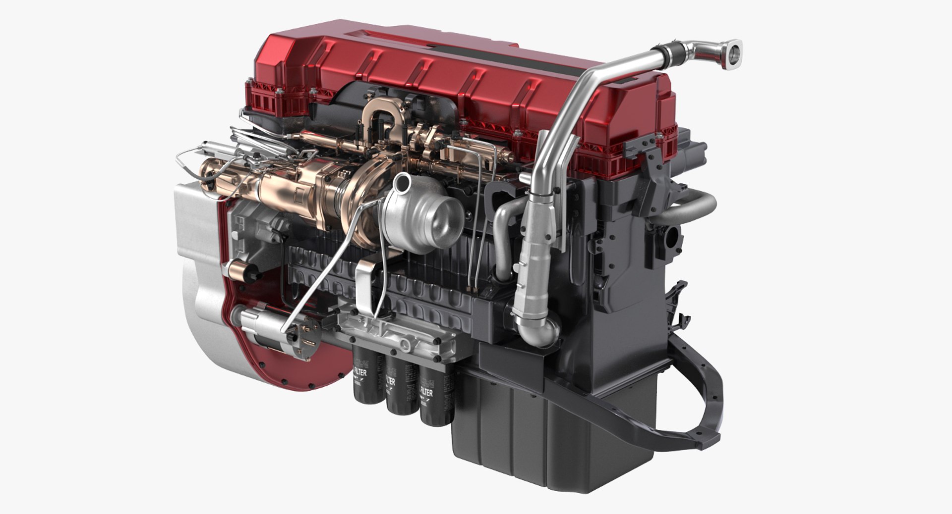 Turbo Diesel Truck Engine 3D - TurboSquid 1292149