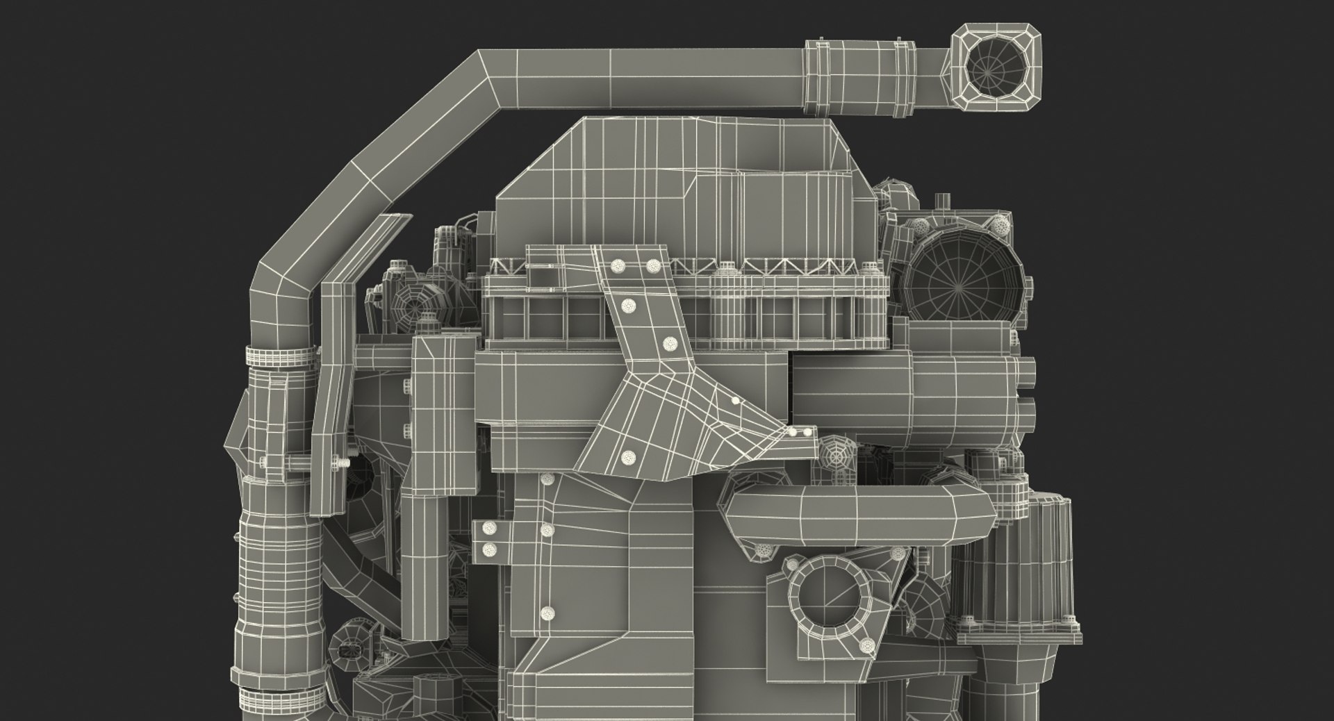 Turbo diesel truck engine 3D - TurboSquid 1292149