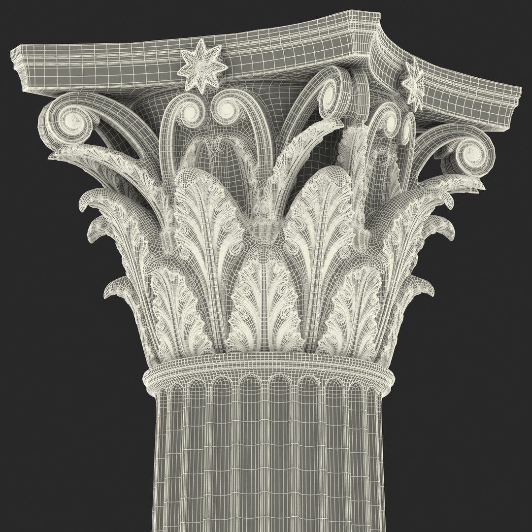 3d model corinthian order column