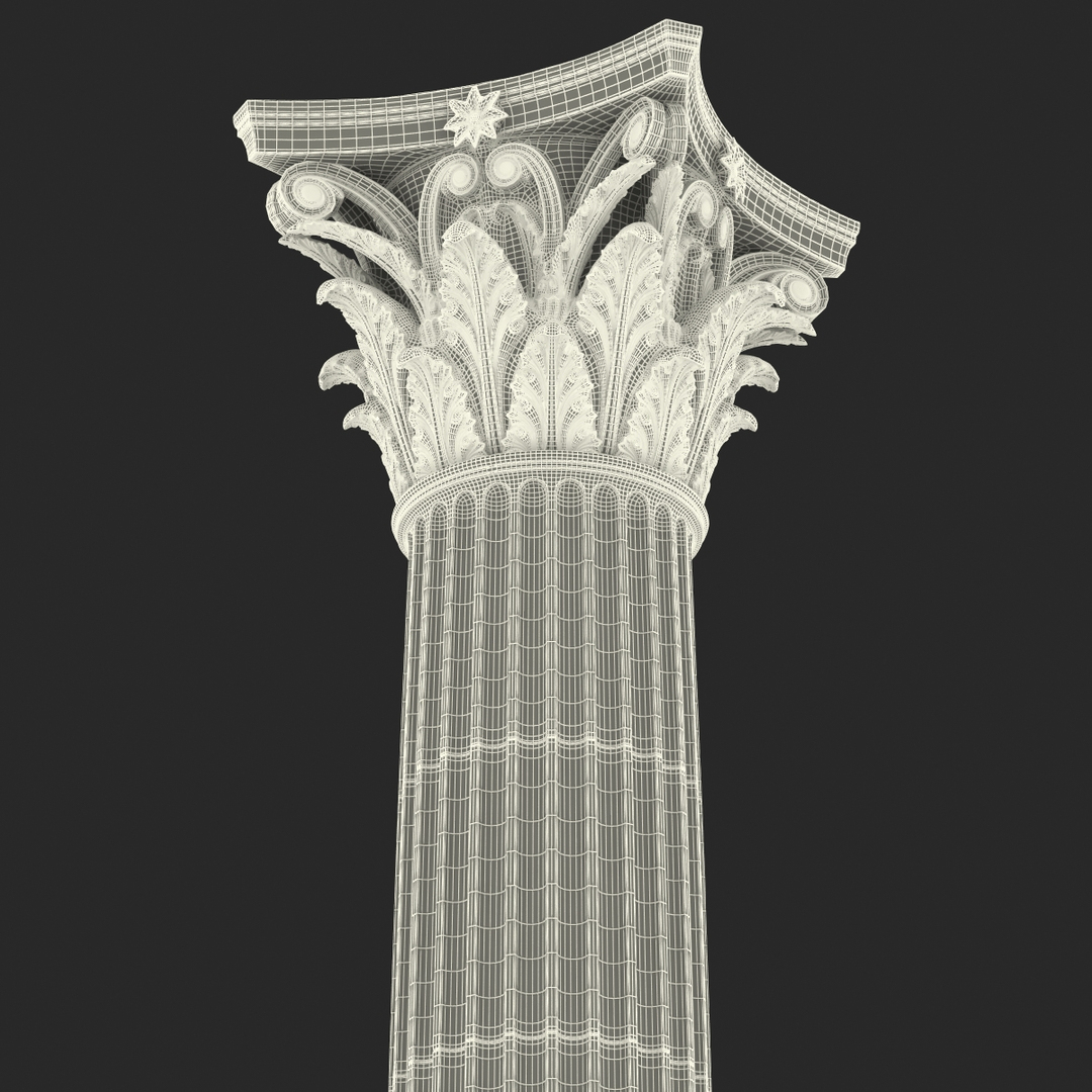 3d model corinthian order column