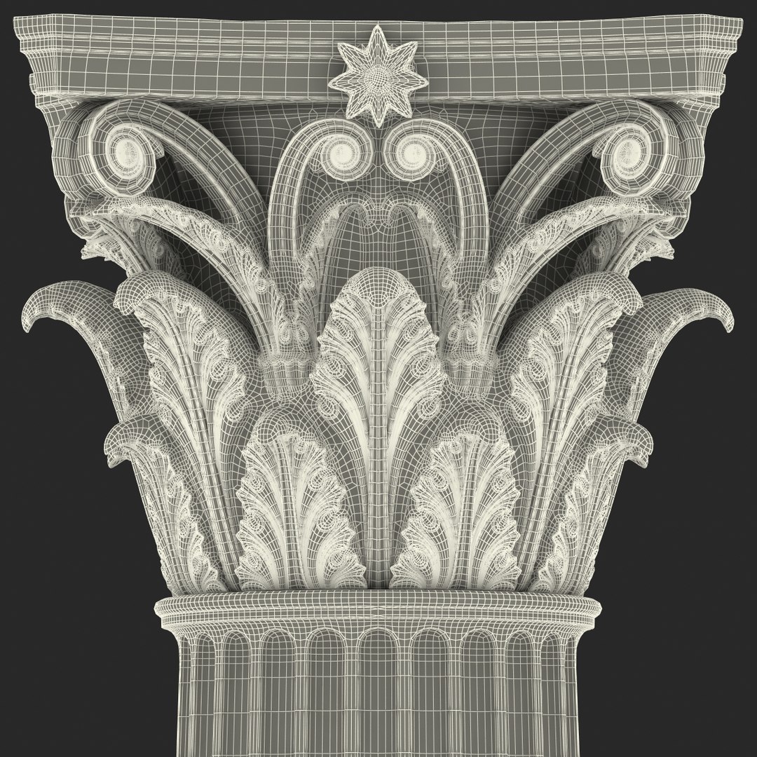 3d model corinthian order column