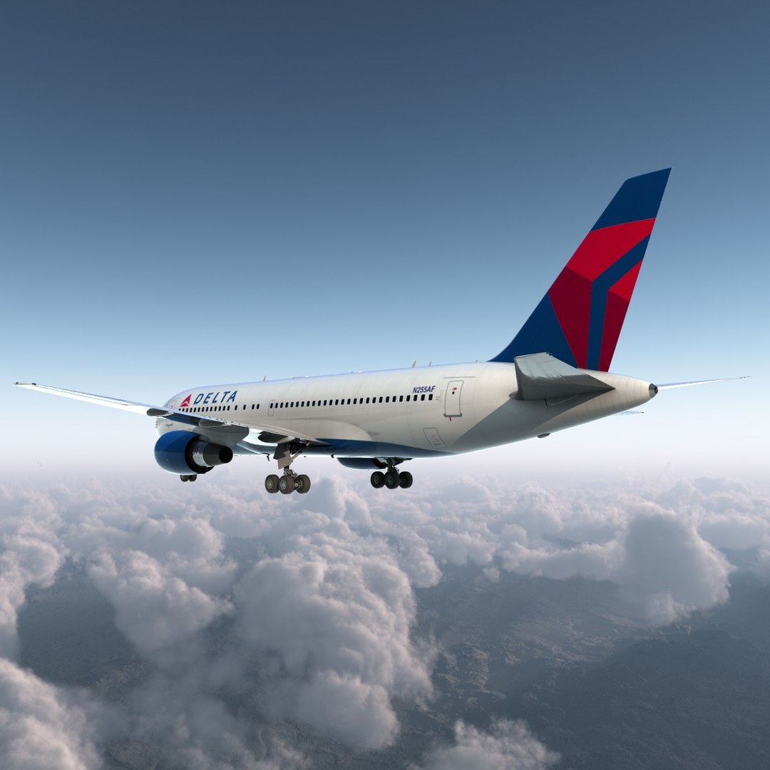 boeing 767-200 delta air lines 3d max