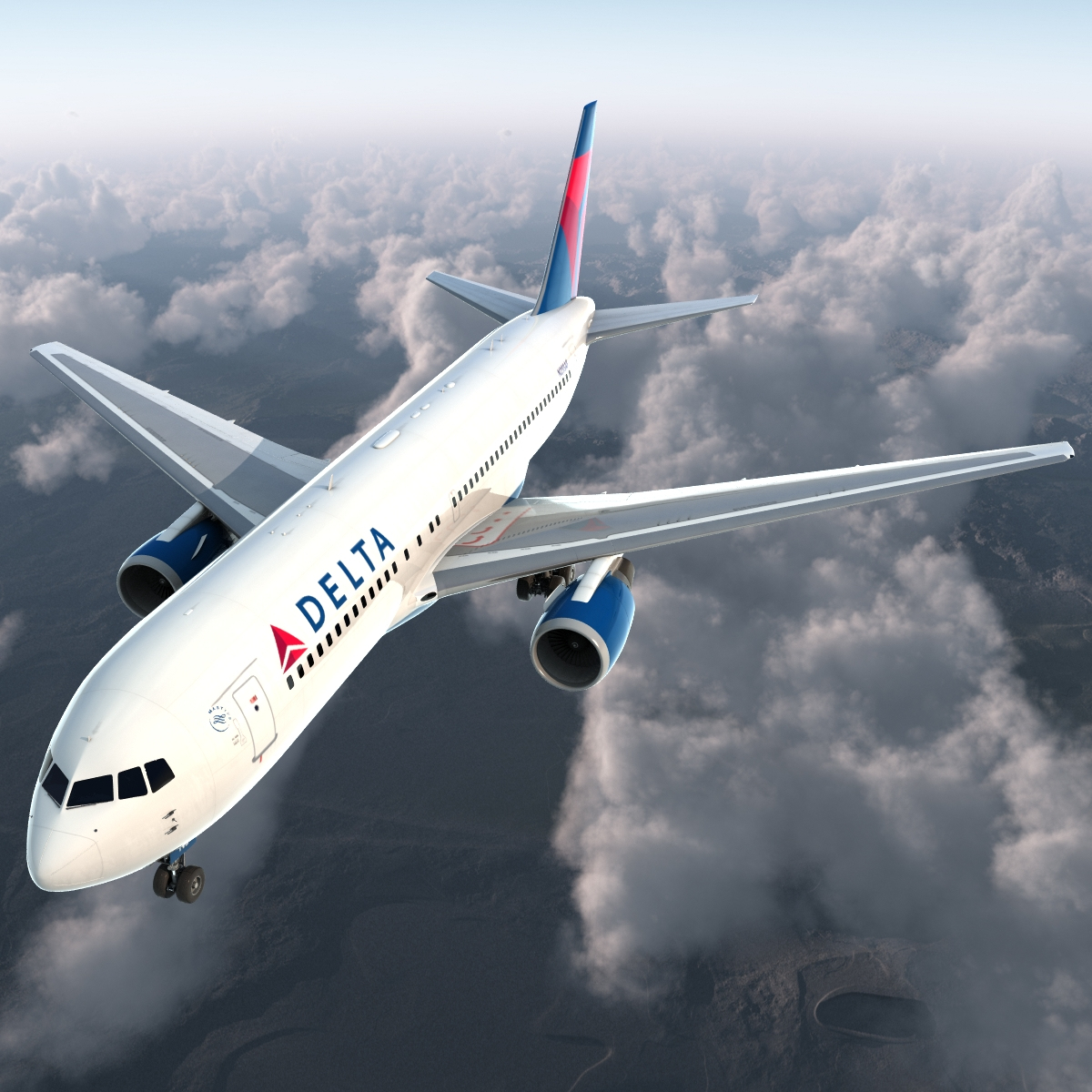 boeing 767-200 delta air lines 3d max