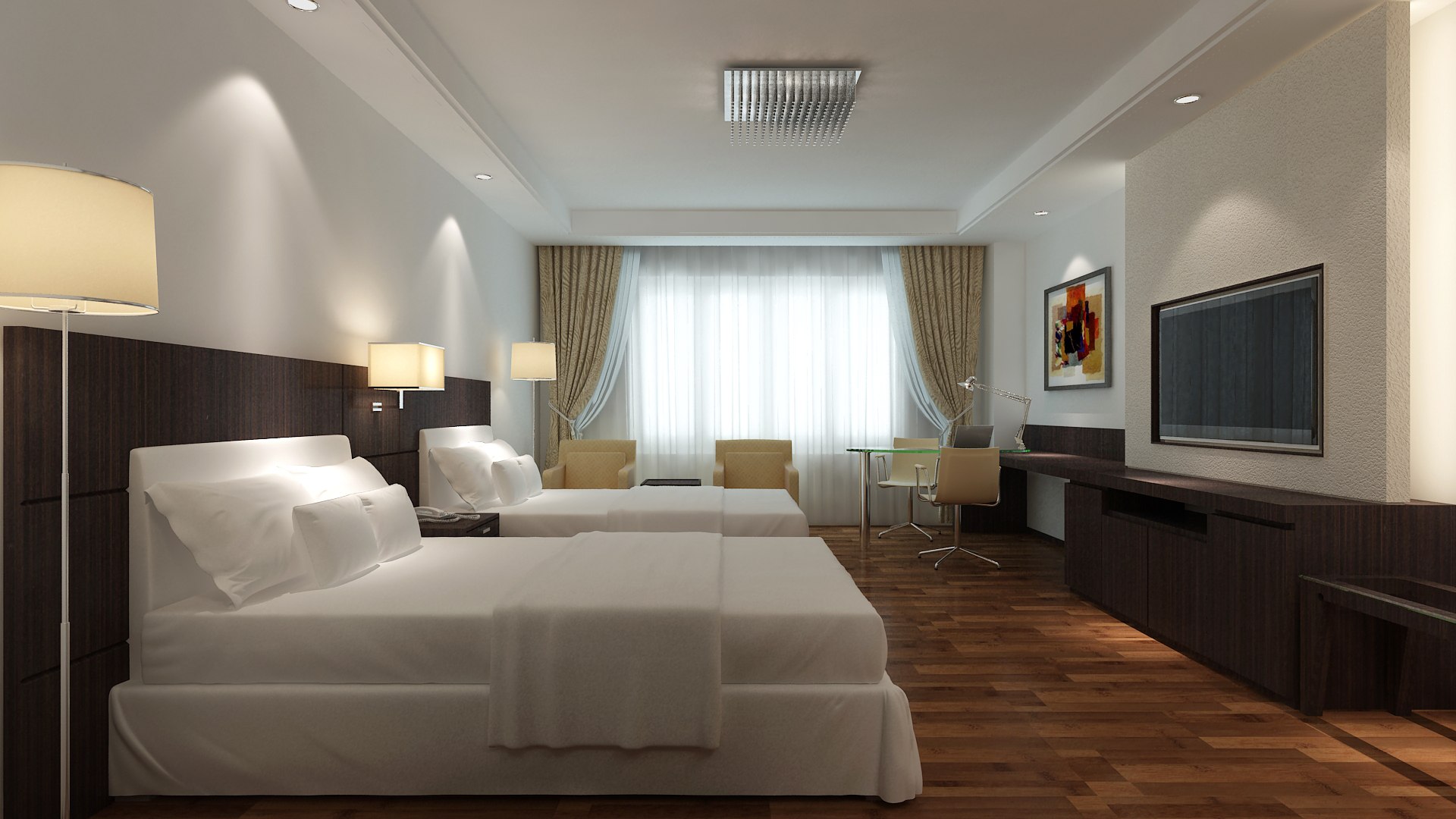 Hotel Room 02 model - TurboSquid 2104798