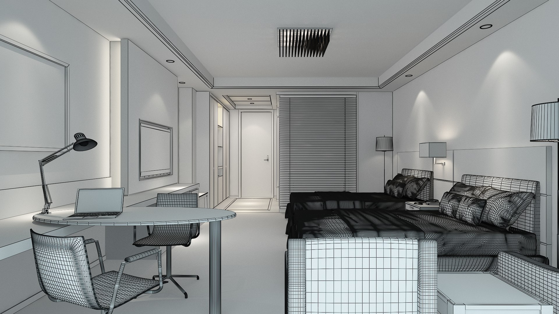 Hotel Room 02 model - TurboSquid 2104798