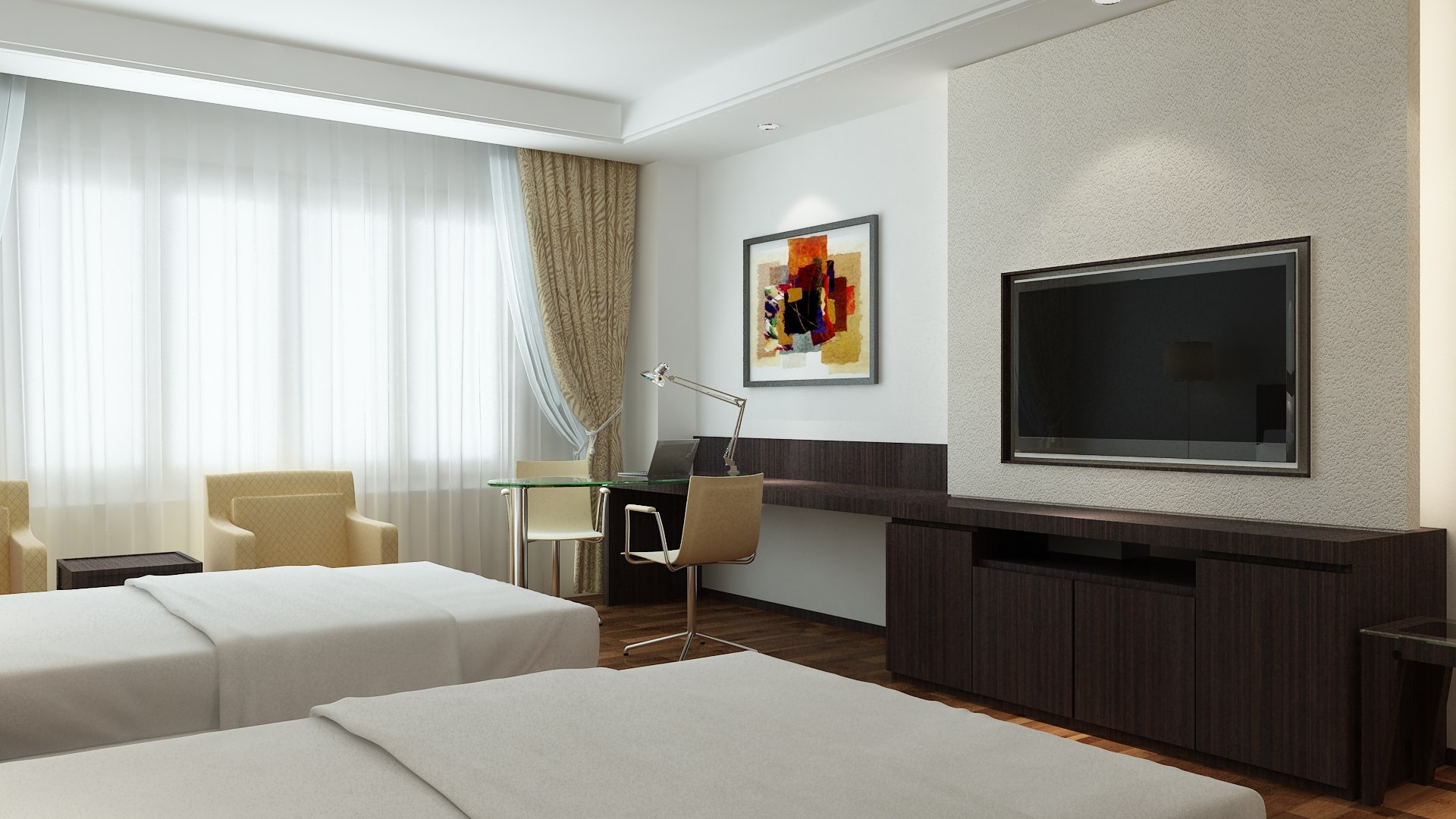 Hotel Room 02 model - TurboSquid 2104798