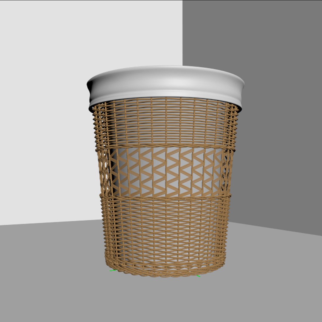 3D Wicker basket model - TurboSquid 2017027