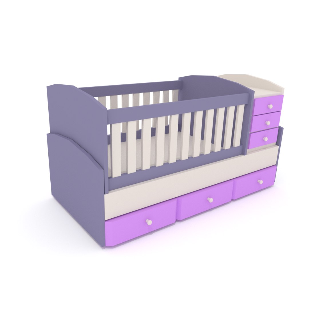 Baby Bed Model - TurboSquid 1338927