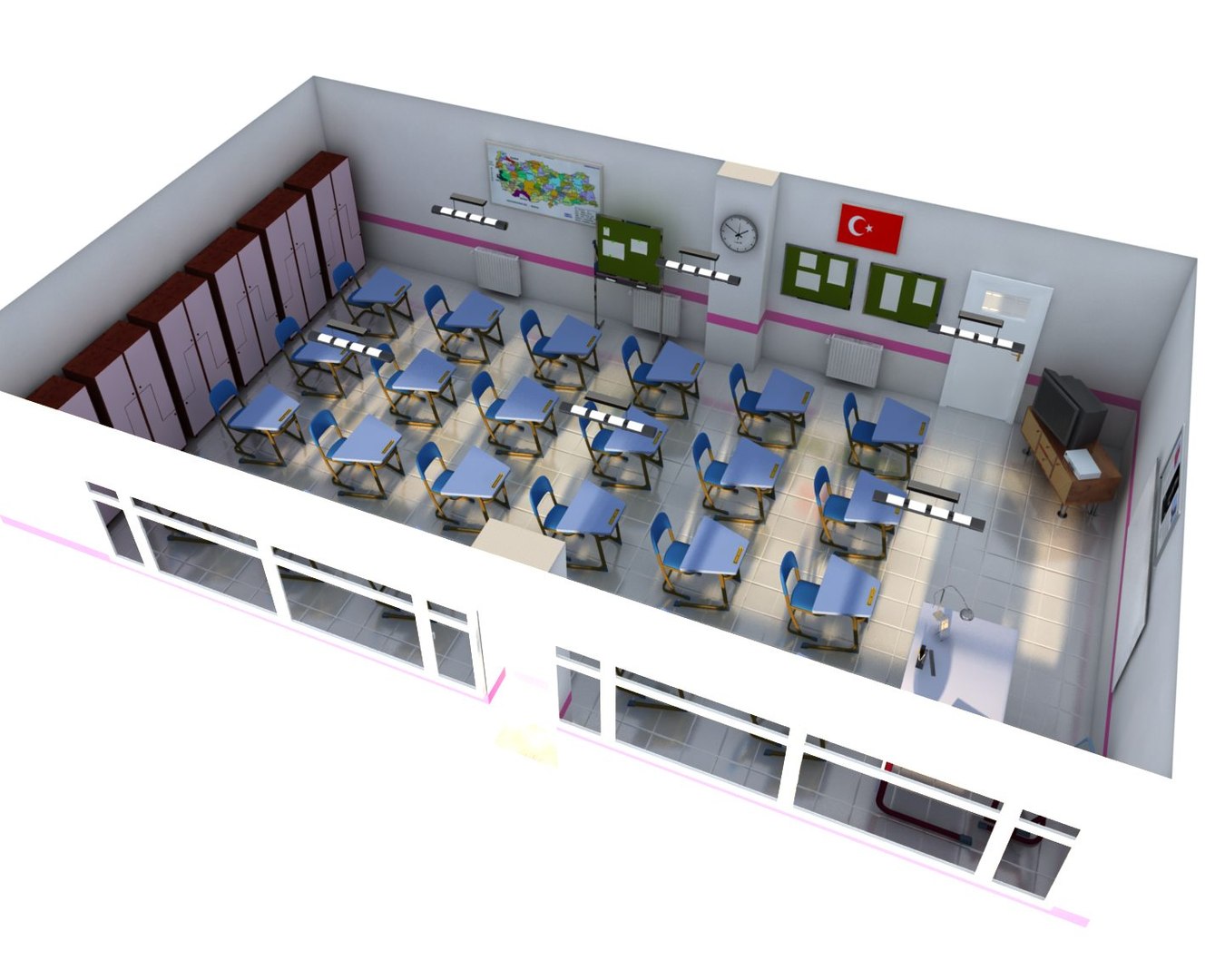 Class Room Classroom 3d Model