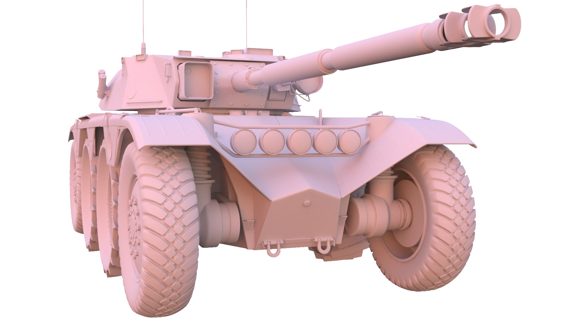 3D Panhard Ebr 105 Tank - TurboSquid 1586124