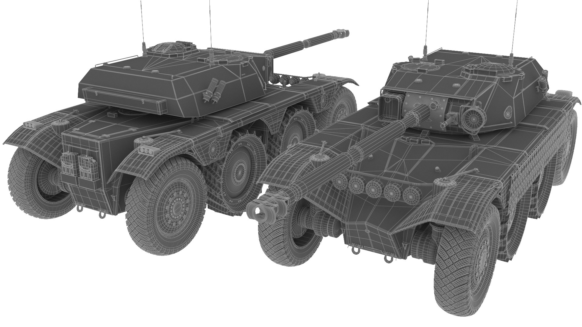 3D Panhard Ebr 105 Tank - TurboSquid 1586124