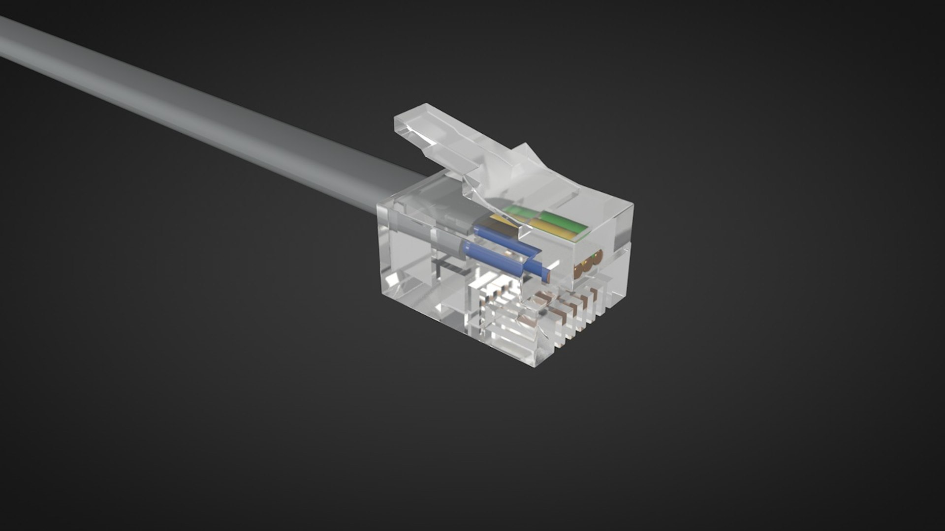 3D Connector Rj11 Model - TurboSquid 1310378