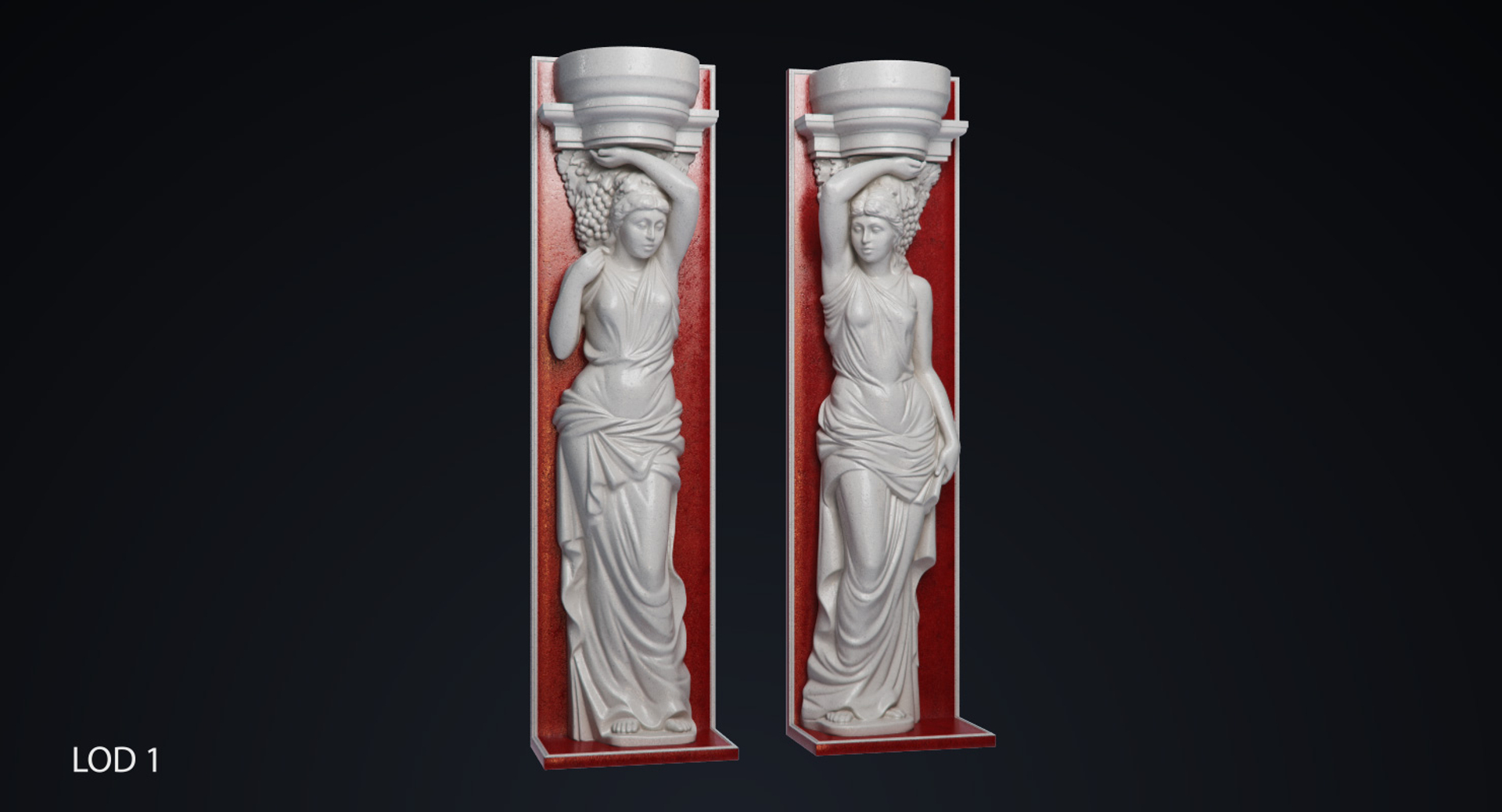 3d Model Of Caryatid Sculpture