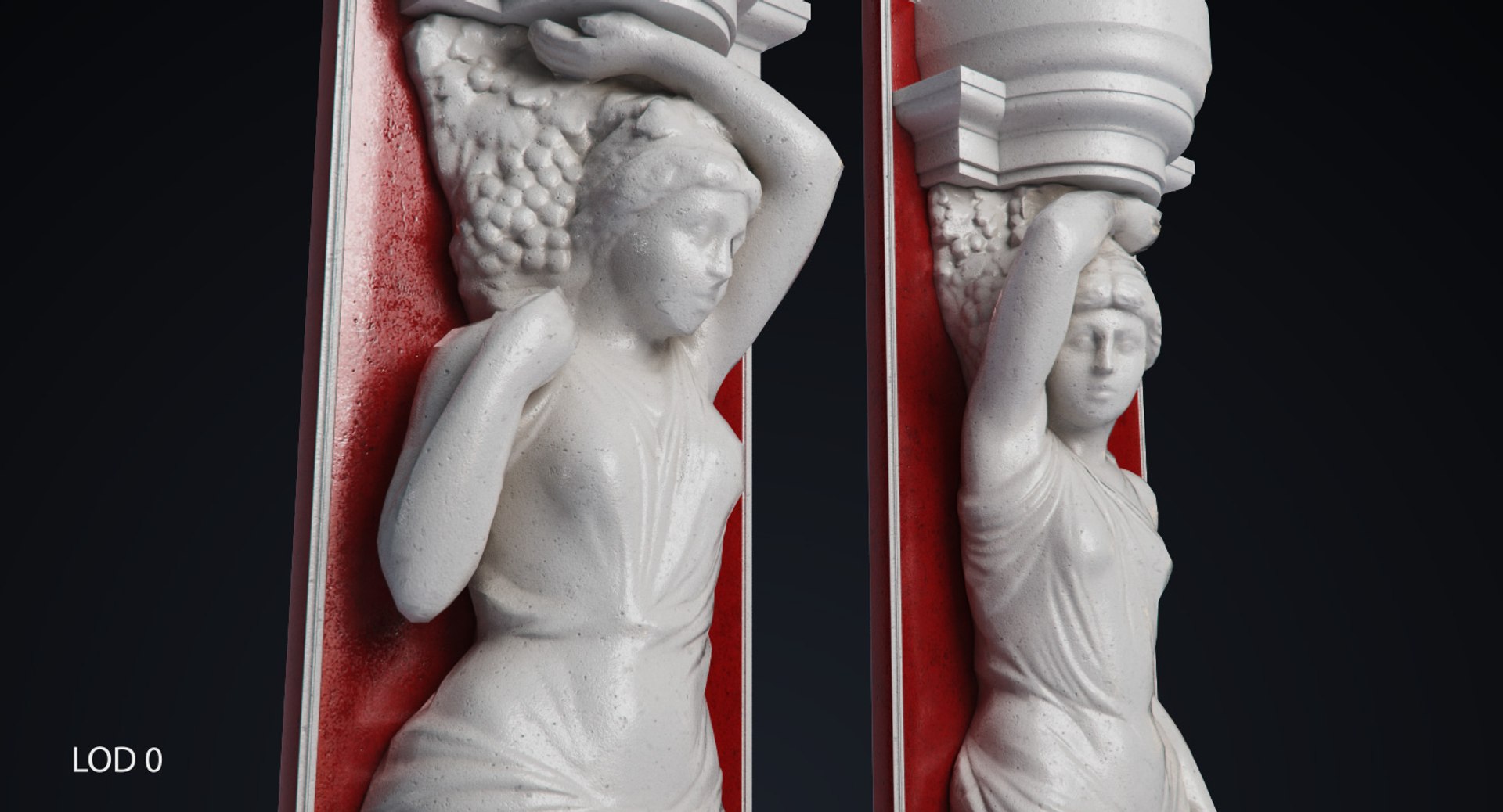 3d Model Of Caryatid Sculpture