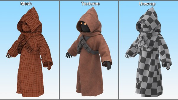 modelo 3d Personaje de Star Wars Jawa manipulado para Maya - TurboSquid ...