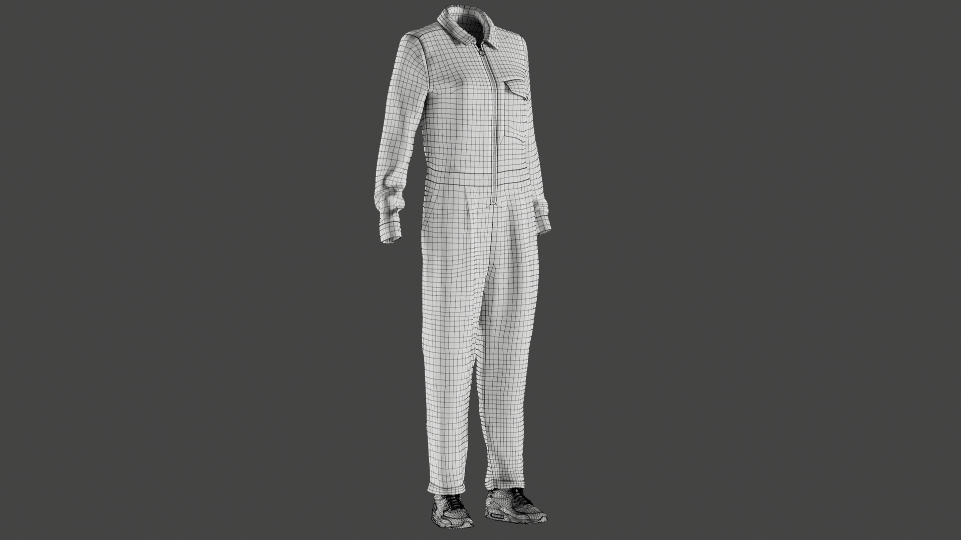 Mesh Women S Overalls 3D Model - TurboSquid 1615639
