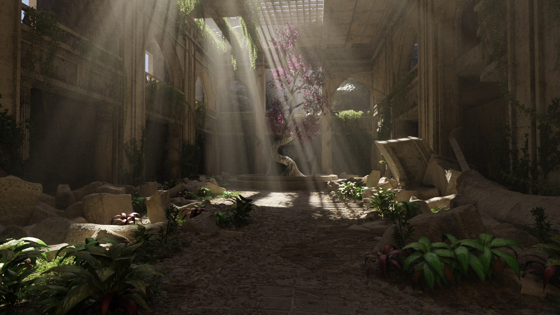 3D Sacred Tree Scene Model - TurboSquid 1767810